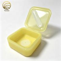 China 100ml PP Square Cosmetic Jar with Built-in Spoon for Cleansing Balm & Mud Mask for sale