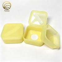 China 100ml PP Square Cosmetic Jar with Built-in Spoon for Cleansing Balm & Mud Mask for sale
