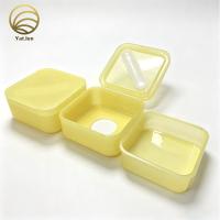 China 100ml PP Square Cosmetic Jar with Built-in Spoon for Cleansing Balm & Mud Mask for sale