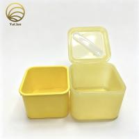 China 300ml Double-wall PP Square Cosmetic Jar with Built-in Spatula for Cleansing Balm & Mud Mask for sale