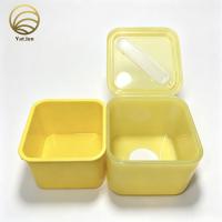 China 300ml Double-wall PP Square Cosmetic Jar with Built-in Spatula for Cleansing Balm & Mud Mask for sale