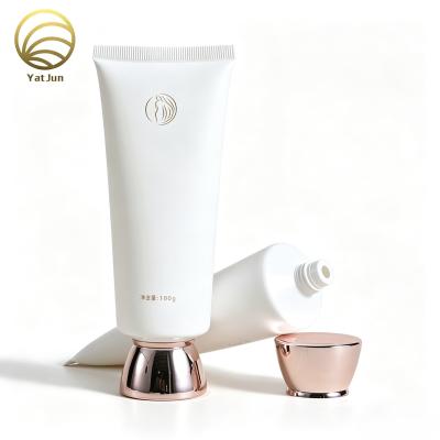 China 100g PE Custom Cosmetic Squeeze Tube with Screw Cap for Facial Cleanser Packaging for sale