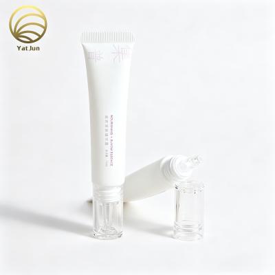 China 15g PE Cosmetic Squeeze Tube with Dropper Applicator for Serum Essence Packaging for sale