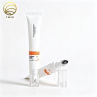 China 20g PE Cosmetic Squeeze Tube with Metal Roller Ball Applicator for Eye Serum Packaging for sale