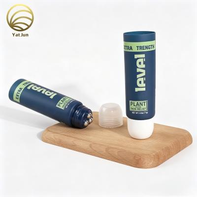 China 70g PE Soft Cosmetic Tube with Triple Metal Roller Balls for Face & Neck Massage Cream Packaging for sale