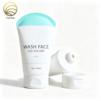 China 100ml PE Squeeze Tube Empty Cosmetic Skincare Packaging Tube for Facial Cleanser for sale