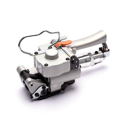 China PET PP Plastic Belt Pneumatic Strapping Tool Friction Welding Baler 3500N 19-25mm for sale