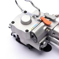 China PET PP Plastic Belt Pneumatic Strapping Tool Friction Welding Baler 3500N 19-25mm for sale