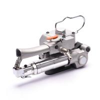 China PET PP Plastic Belt Pneumatic Strapping Tool Friction Welding Baler 3500N 19-25mm for sale