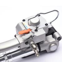 China PET PP Plastic Belt Pneumatic Strapping Tool Friction Welding Baler 3500N 19-25mm for sale