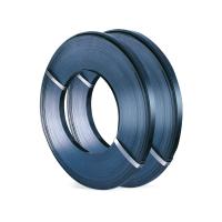 China Blue Tempered Spring Steel Strip 16mm x 0.5mm High Strength 650-700MPa for Packaging for sale