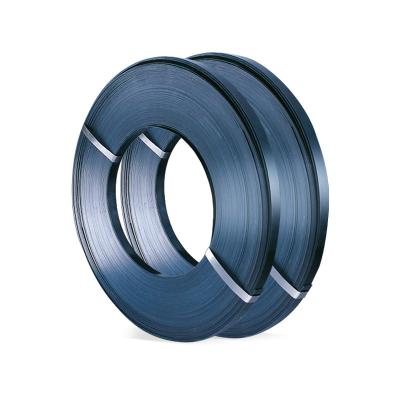 China Blue Tempered Spring Steel Strip 16mm x 0.5mm High Strength 650-700MPa for Packaging for sale