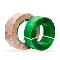 China Green Embossed PET Plastic Strip Packing Steel High Strength 19mm x 1.0mm for sale