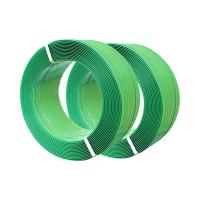 China Green Embossed PET Plastic Strip Packing Steel High Strength 19mm x 1.0mm for sale