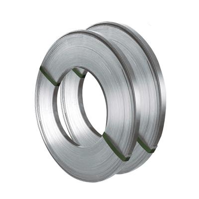 China Hot Dip Galvanized Spring Hardened Steel Strip Packaging Tape 25mm 0.8mm 50kg for sale