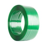 China Green PET Plastic Steel Strip 19mm x 1.2mm Heavy Duty Packing Strapping for sale