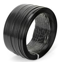 China PET Plastic Steel Strip 16mm x 1.0mm Black Packaging Bundling Band SY1610 for sale