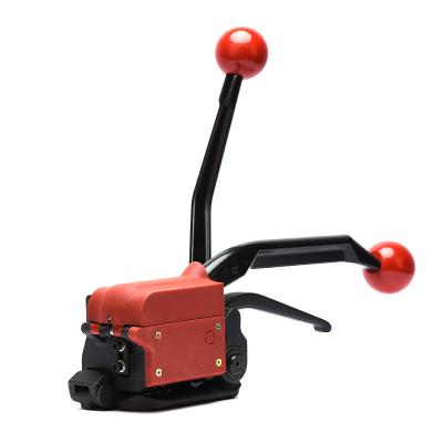 China Red Manual Sealless Steel Strapping Tool 13-19mm Yin Yang Buckle YF19 for sale