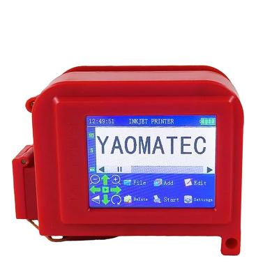 China Red Mini 2.8 Inch Screen Inkjet Printer 12.7mm Print Height Bluetooth Portable Coder for sale