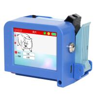 China Blue Full Screen 2.4 Inches Mini Inkjet Printer 12.7mm Printing Height Handheld Portable for sale