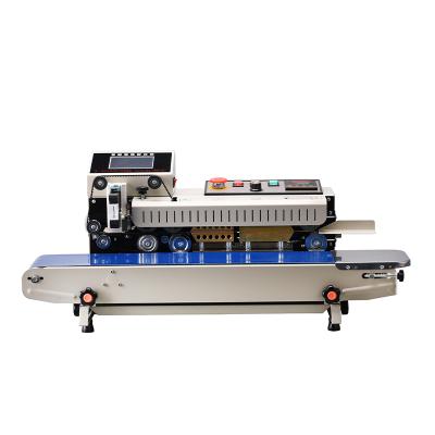 China FR-1600 Intelligent Inkjet Coding and Sealing Machine 220V 600W for Food Dry Goods Meat Daily Chemical Packaging for sale