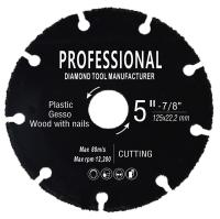 China 125mm Circular Carbide Saw Blade for Wood with Nails - 22.23mm Arbor Size, 1.2mm Thickness for sale