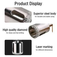 China Electroplated Diamond Hole Drill Bit 4-150mm for Glass Ceramic Marble Wet Use with 50mm Working Length for sale