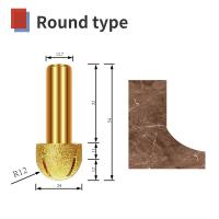 China Vacuum Brazed Diamond Router Bits φ13.5-50mm for Stone Granite CNC Engraving 12.7mm Shank for sale