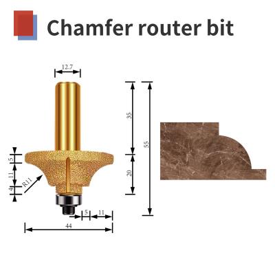 China CNC Diamond Router Bits φ12.7mm Shank for Marble Granite Stone Engraving - 31 Types Available for sale