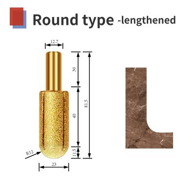 China Vacuum Brazed Diamond Router Bits φ13.5-50mm for Stone Granite CNC Engraving 12.7mm Shank for sale