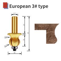 China Diamond Chamfer Router Bit 12.7mm Shank for Marble Granite Stone CNC Engraving - 31 Types Available for sale