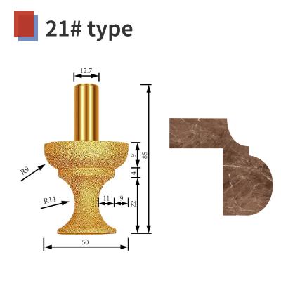 China Water Blocking Diamond Vacuum Brazed CNC Engraving Tools φ12.7mm Shank for Marble Granite Stone for sale
