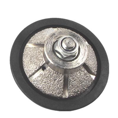 China Vacuum Brazed Diamond Grinding Wheel 65-125mm for Granite Marble Stone Edge Profiling Tools for sale