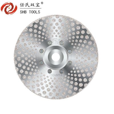 China 230mm Electroplated Diamond Saw Blade for Marble and Granite Cutting - 3mm Edge with 46# Grit for sale