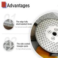 China Electroplated Diamond Saw Blade 115-230mm for Stone Marble Ceramic Granite Cutting with 46 Grit Options for sale