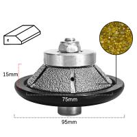 China Vacuum Brazed Diamond Grinding Wheel 65-125mm for Granite Marble Stone Edge Profiling Tools for sale