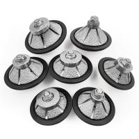 China Vacuum Brazed Diamond Grinding Wheel 65-125mm for Granite Marble Stone Edge Profiling Tools for sale