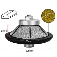 China Vacuum Brazed Diamond Grinding Wheel 65-125mm for Granite Marble Stone Edge Profiling Tools for sale
