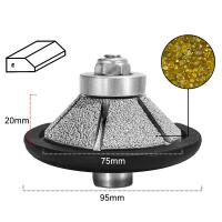 China Vacuum Brazed Diamond Grinding Wheel 65-125mm for Granite Marble Stone Edge Profiling Tools for sale