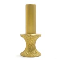 China Semi-circle 3V Type Diamond Vacuum Brazed Router Bit φ35×12.7×68 for Stone Marble Granite Engraving for sale