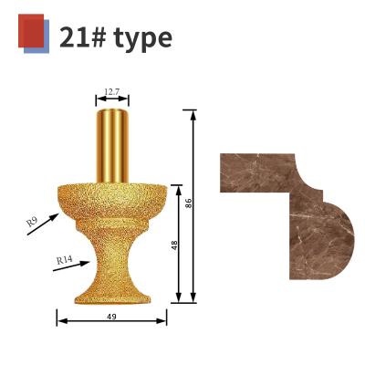 China Water Blocking Diamond Vacuum Brazed CNC Engraving Tools φ12.7mm Shank for Marble Granite Stone for sale