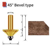 China 45° Bevel Diamond Router Bit φ35×55×20×12.7mm for CNC Engraving Marble Granite Stone for sale