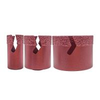China 8-Piece M14 Red Hole Drill Bit Set with 4-150mm Diameter Range for Porcelain and Stone for sale