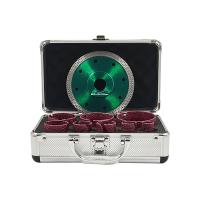 China 8-Piece M14 Red Hole Drill Bit Set with 4-150mm Diameter Range for Porcelain and Stone for sale