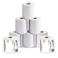 China Custom Logo Direct Thermal Shipping Label 75gsm 100x150mm with Perforation Line for sale
