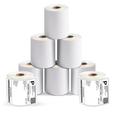 China Custom Logo Direct Thermal Shipping Label 75gsm 100x150mm with Perforation Line for sale