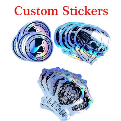 China Custom PVC Die Cut Vinyl Stickers Holographic UV Proof Waterproof 0.3mm Thick for sale