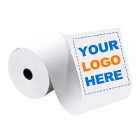China Custom Logo Thermal Paper Roll 80x80mm 57x40mm for POS Machine Bank ATM for sale