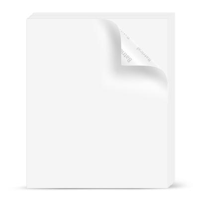 China Glossy White A4 Vinyl Sticker Paper Waterproof Oilproof UV Resistant 8.5x11 Inch for Inkjet Printer for sale