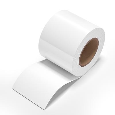 China 80mm Top Coated Direct Thermal Label Sticker 25.4mm Core for Supermarket Retail for sale